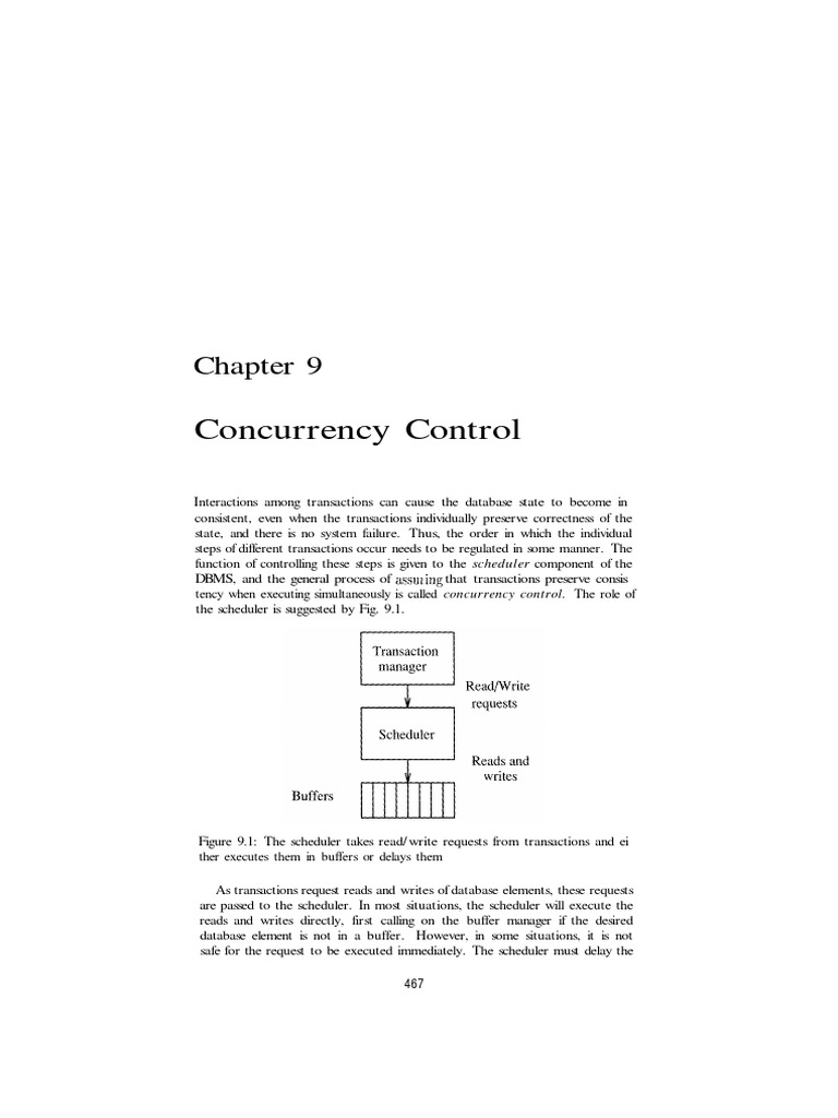 Concurrency Control: Scheduler Component of The Concurrency Control. The Role of | PDF ...
