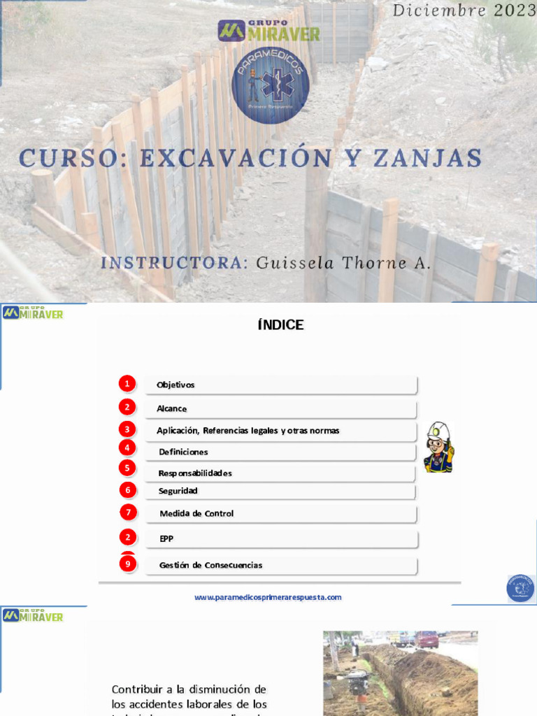 Excavacion y Zanjas CURSO Diciembre 2023 | PDF | Agua subterránea | Agua