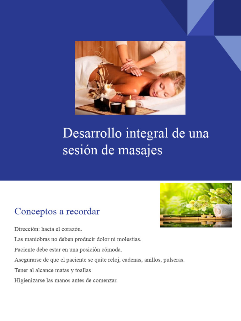 desarrolo de una sesion de masaje | PDF | Masaje