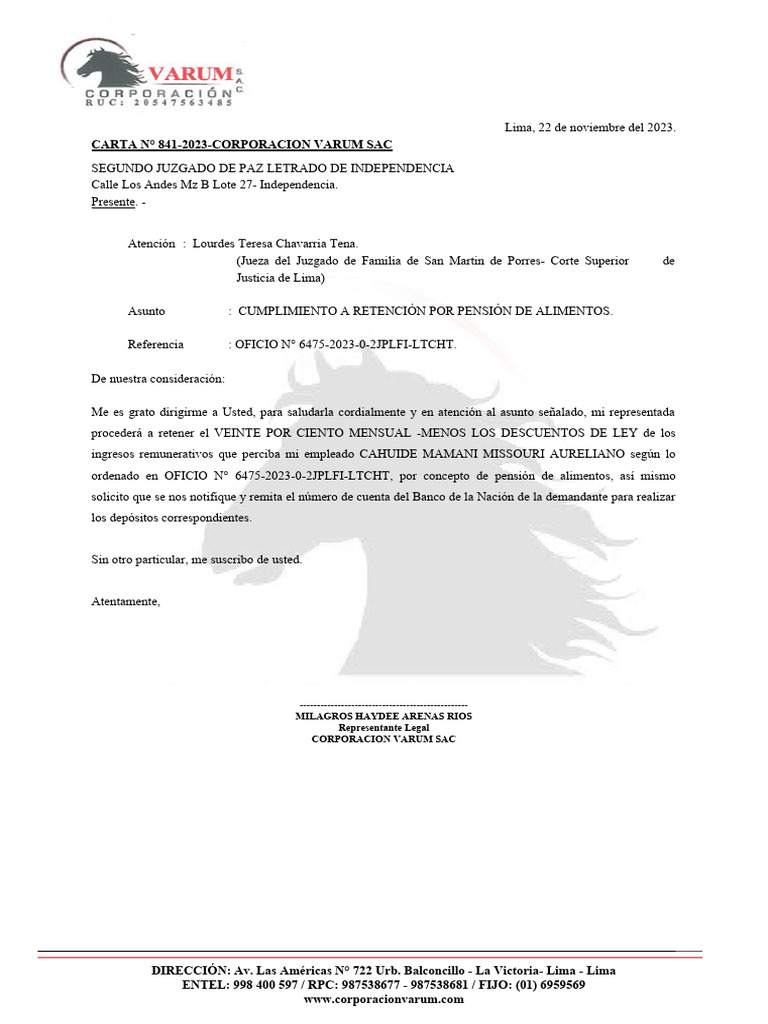 Carta #841-2023-Varum | PDF