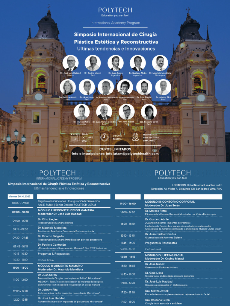 Flyer y Programa - Simposio Internacional - Lima, Peru | PDF | Belleza ...