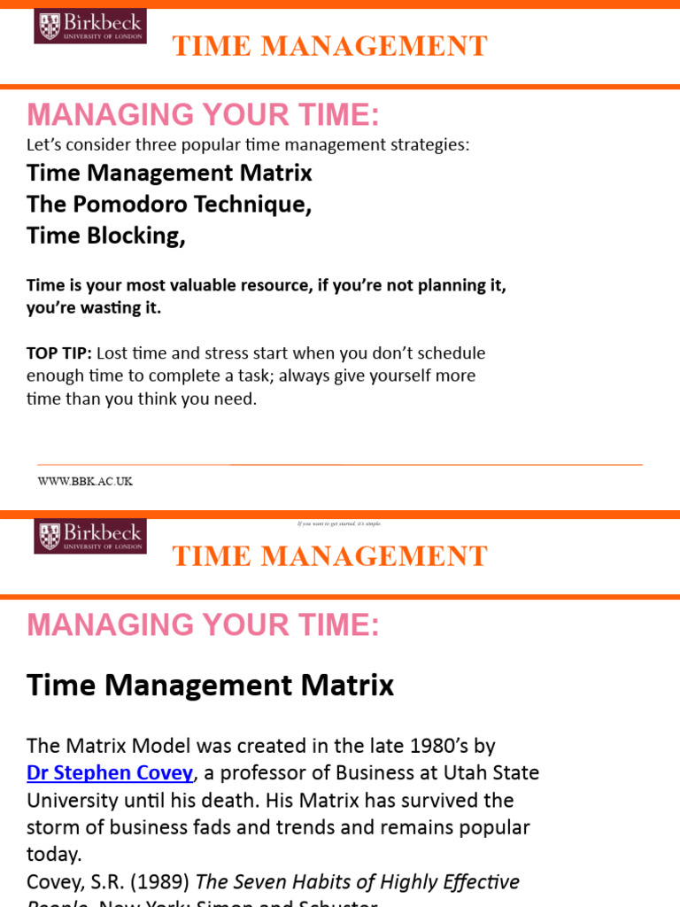 Time Management | PDF | Time Management | Professional Skills