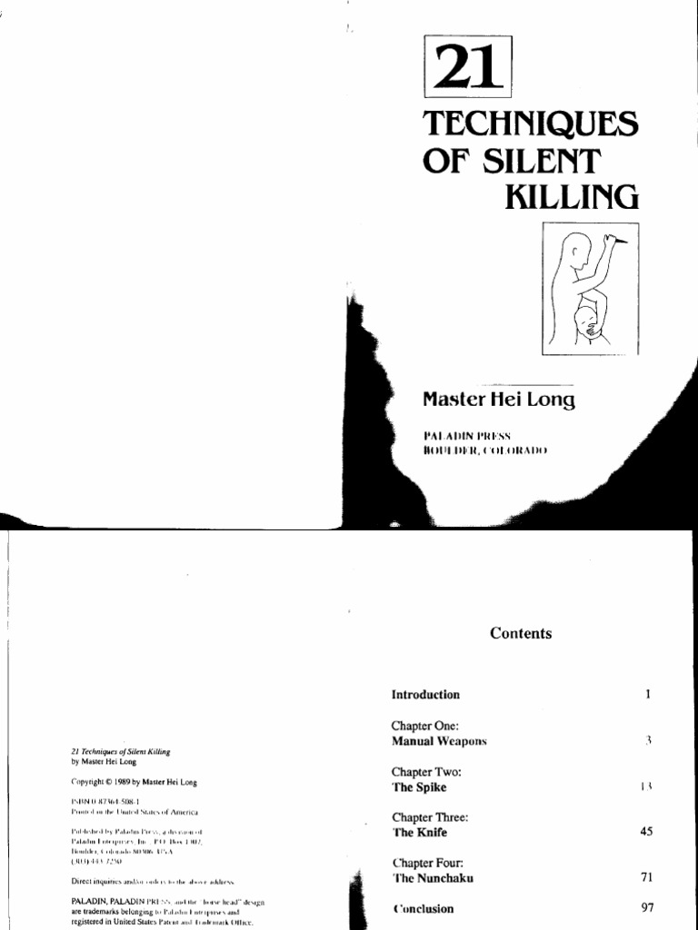 Master Hei Long - 21 Techniques of Silent Killing | PDF