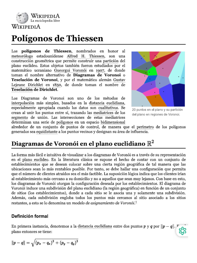 Polígonos de Thiessen | PDF