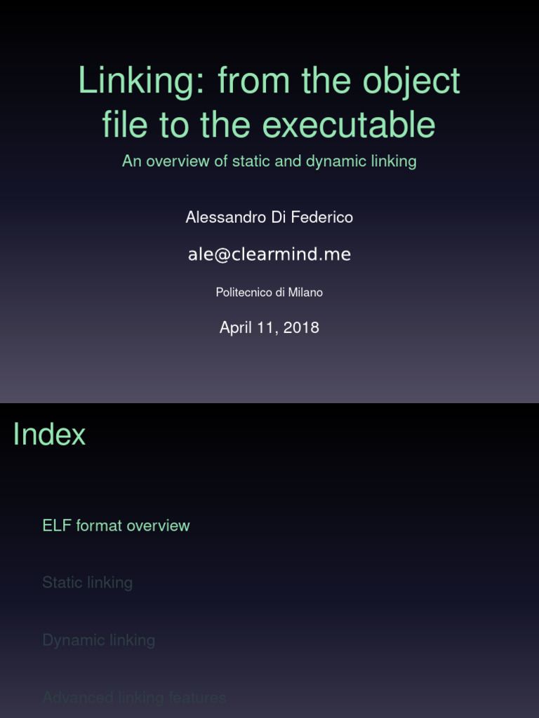 Cot Slides Linker8777 | PDF | Library (Computing) | Computer Engineering