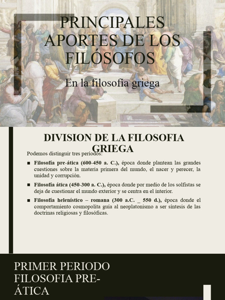 Aportes Clave de Filósofos Griegos | PDF | Pitágoras | Filosofía griega ...