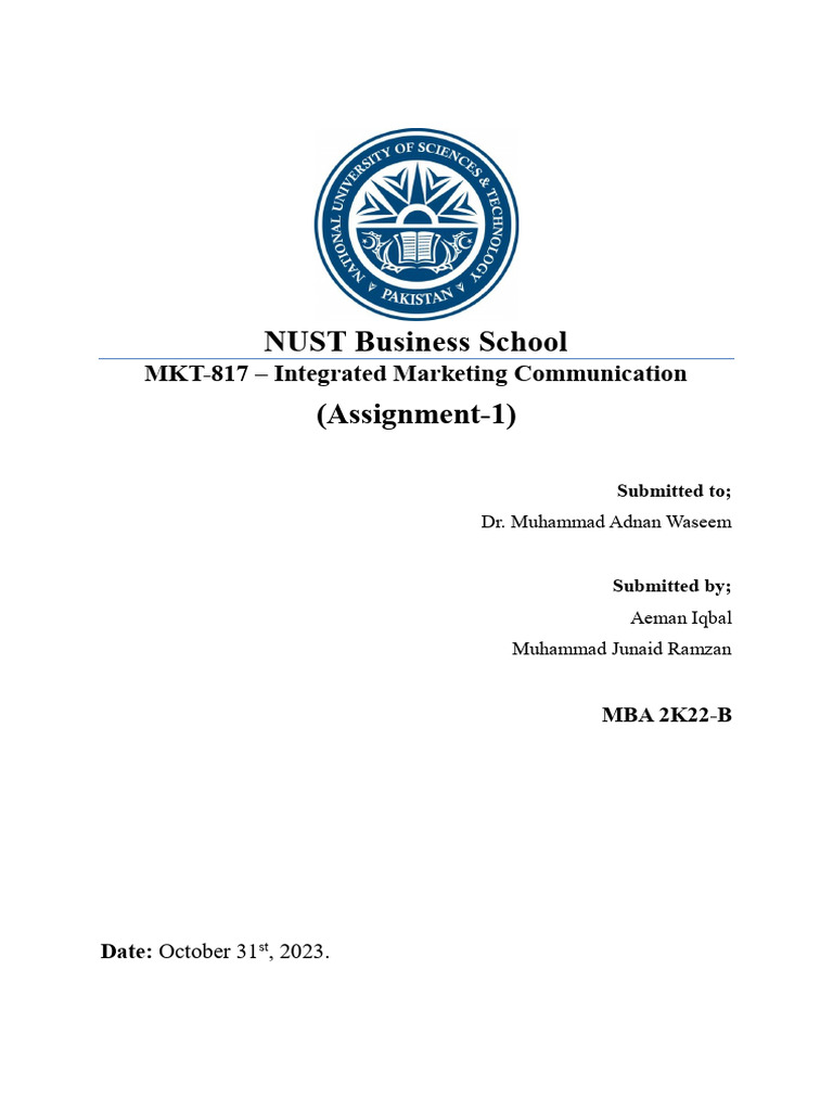 Assignment 1 Imc Pdf Popular Culture Media Studies Social Media