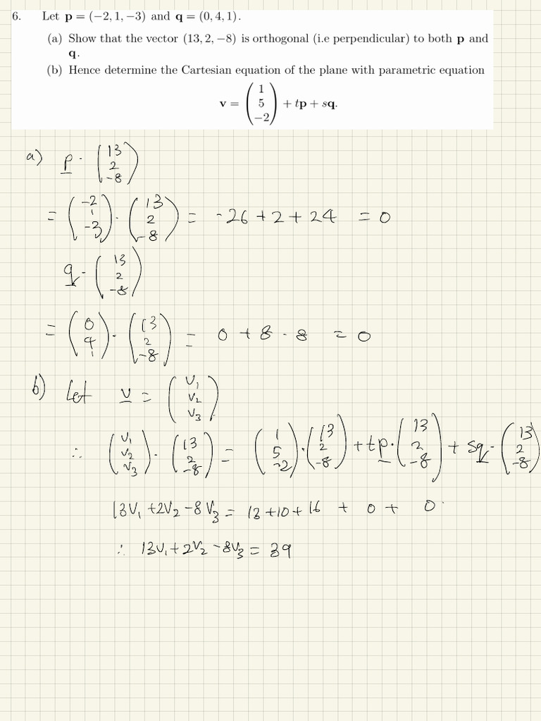 Week 3 Linear Alg Assignment | PDF