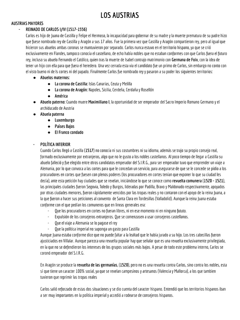 Los Austrias | PDF | Imperio español | Santo Imperio Romano