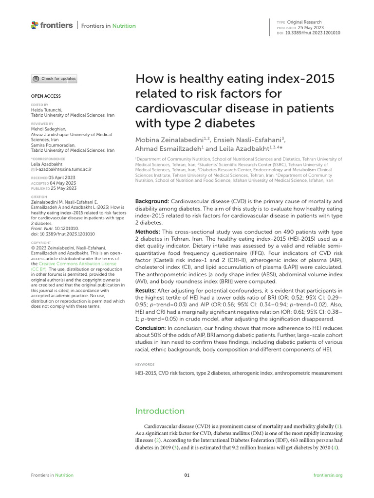 Fnut 10 1201010 | PDF | Cardiovascular Diseases | Diabetes
