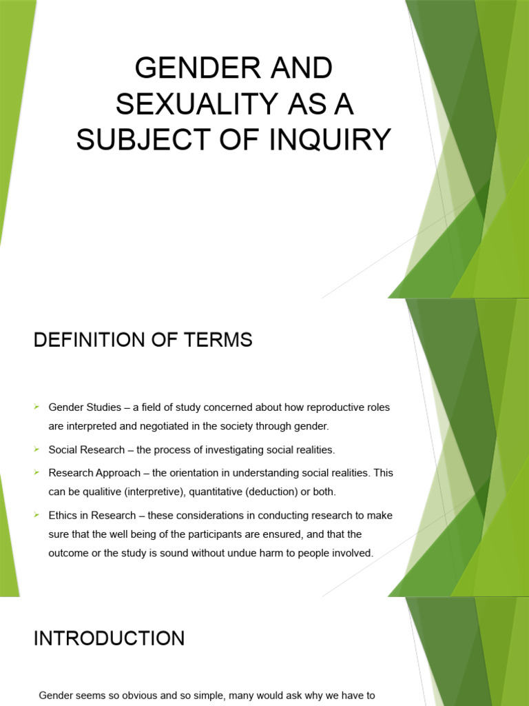 GENDER-AND-SEXUALITY-AS-A-SUBJECT-OF-INQUIRY | PDF | Gender | Gender ...
