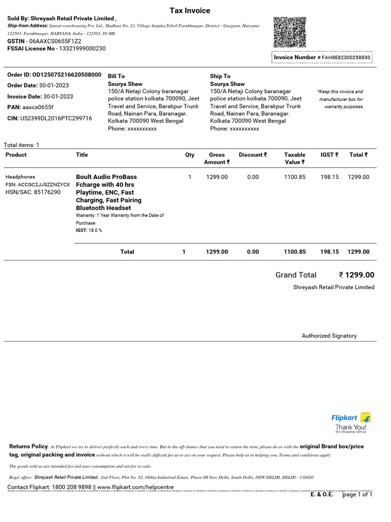 Boult Audio Bill | PDF | Economies | Taxes