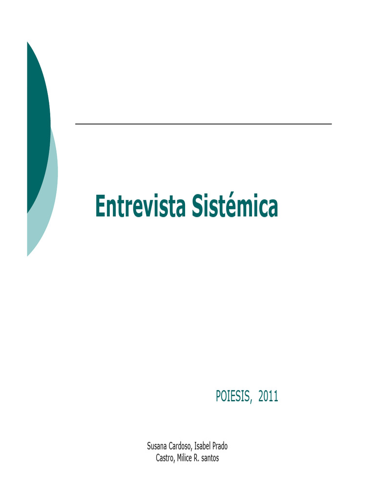 A Entrevista Sistémica Pdf