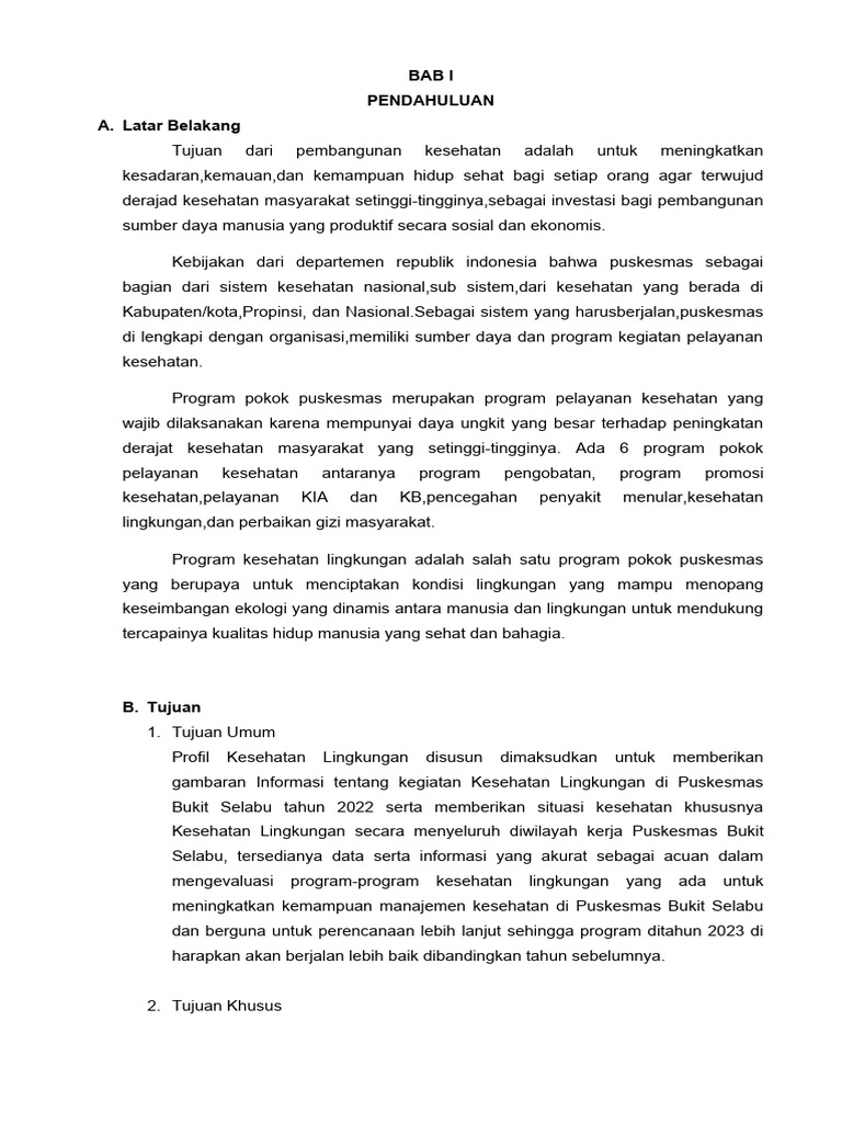 2.6.2.5 CONTOH LAPORAN KESLING | PDF