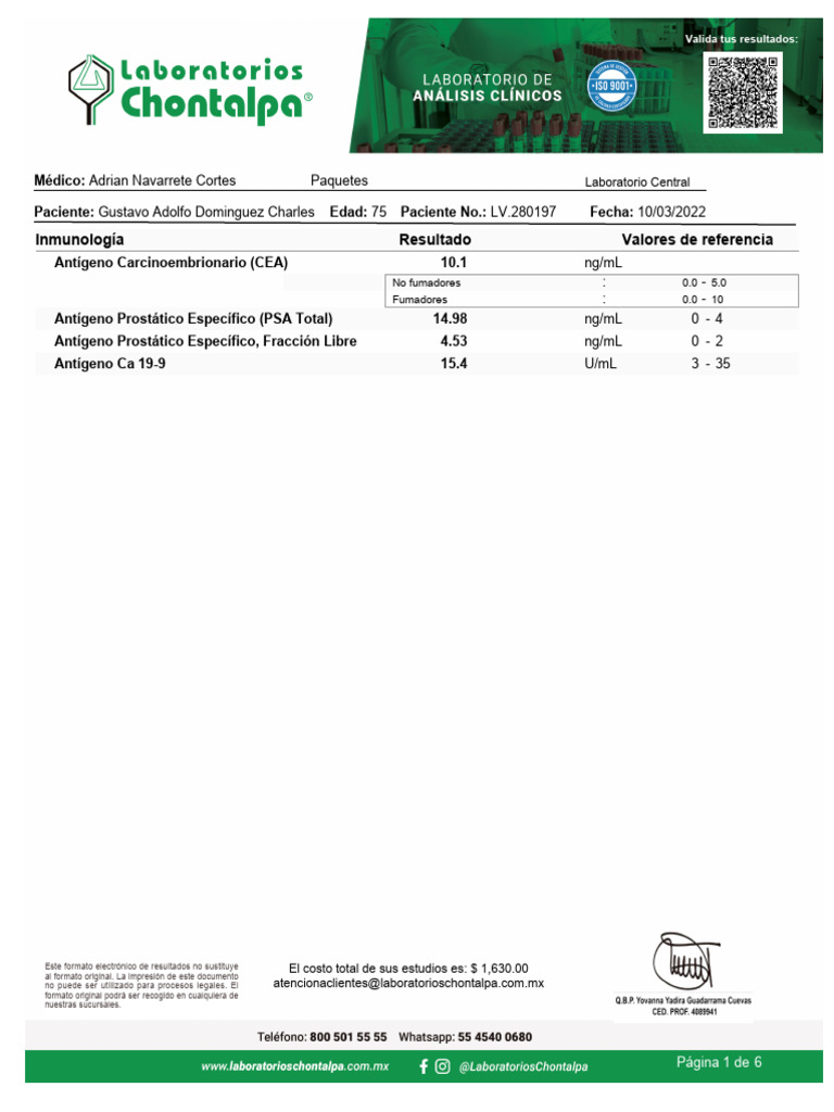 LV 280197 | PDF | Antígeno específico de la próstata | Especialidades ...