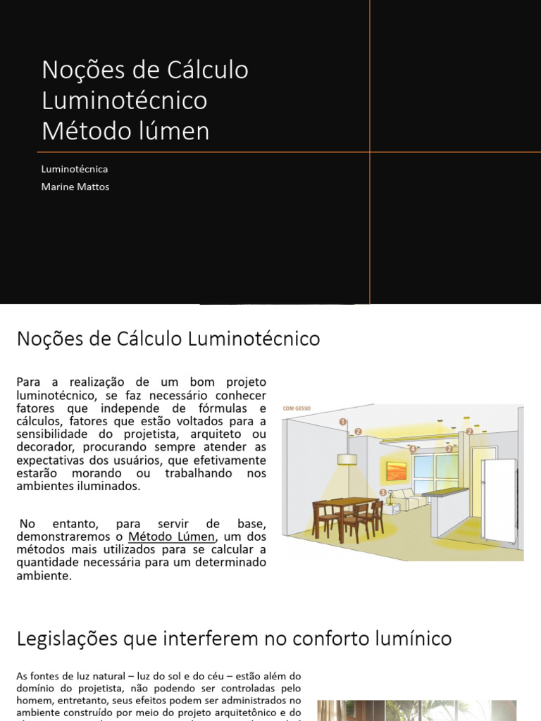 Cálculo Luminotécnico | PDF | Iluminação | Cálculo