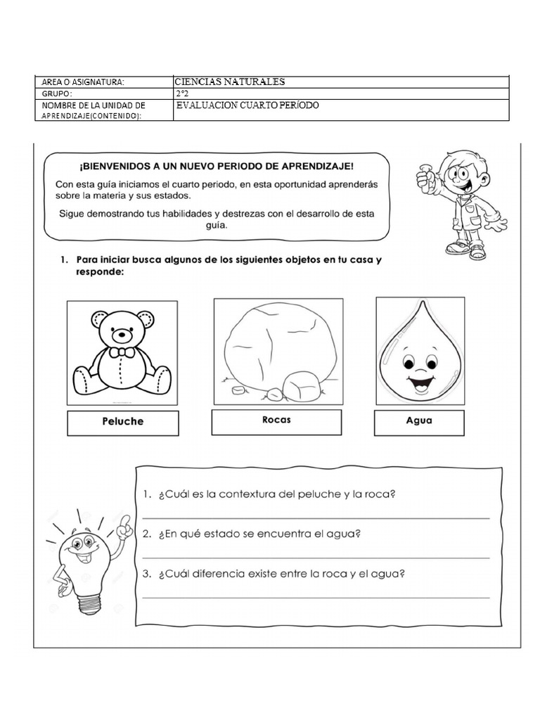 EVALUACION - Ciencias Naturales-2 - Cuarto Periodo - 1 | PDF