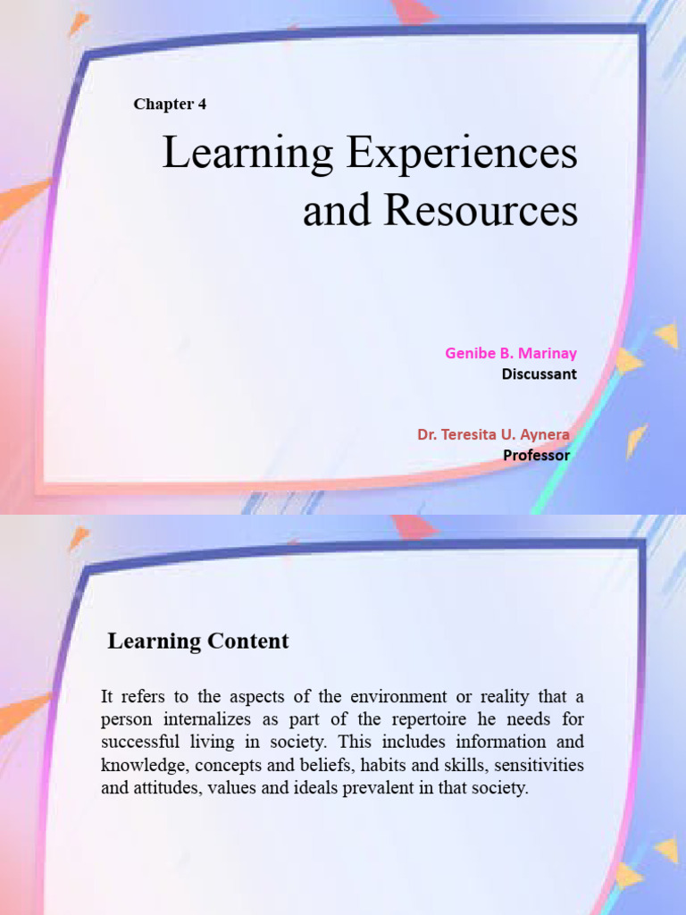 Instructional-Analysis_-Chapter-4 | PDF | Learning | Experience Instructional-Analysis_-Chapter-4 | PDF | Learning | Experience