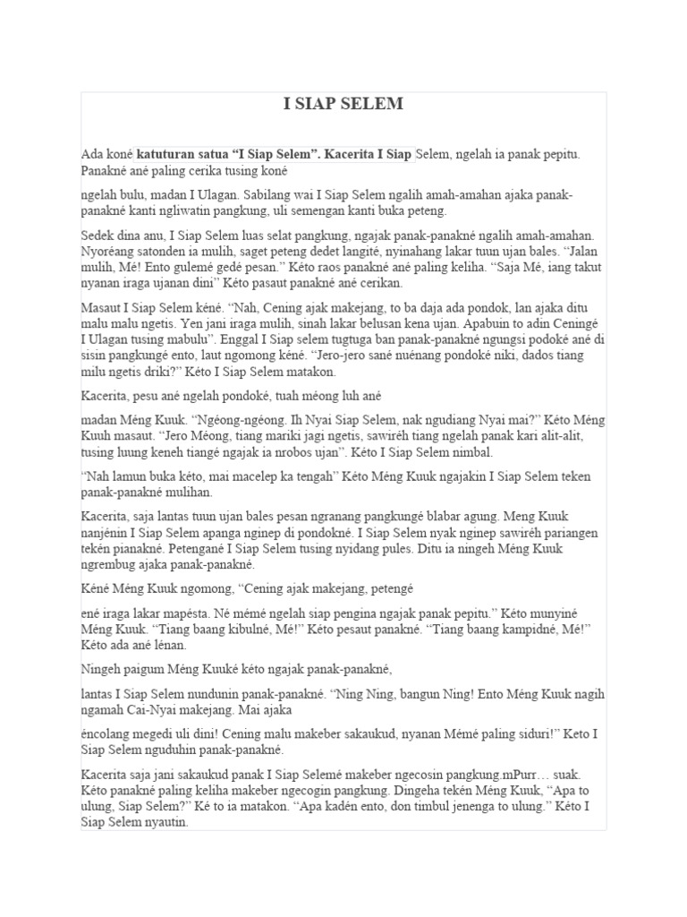 I Siap Selem | PDF