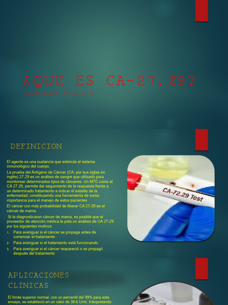 Que Es Ca-27 | PDF | Cáncer | Cáncer de mama