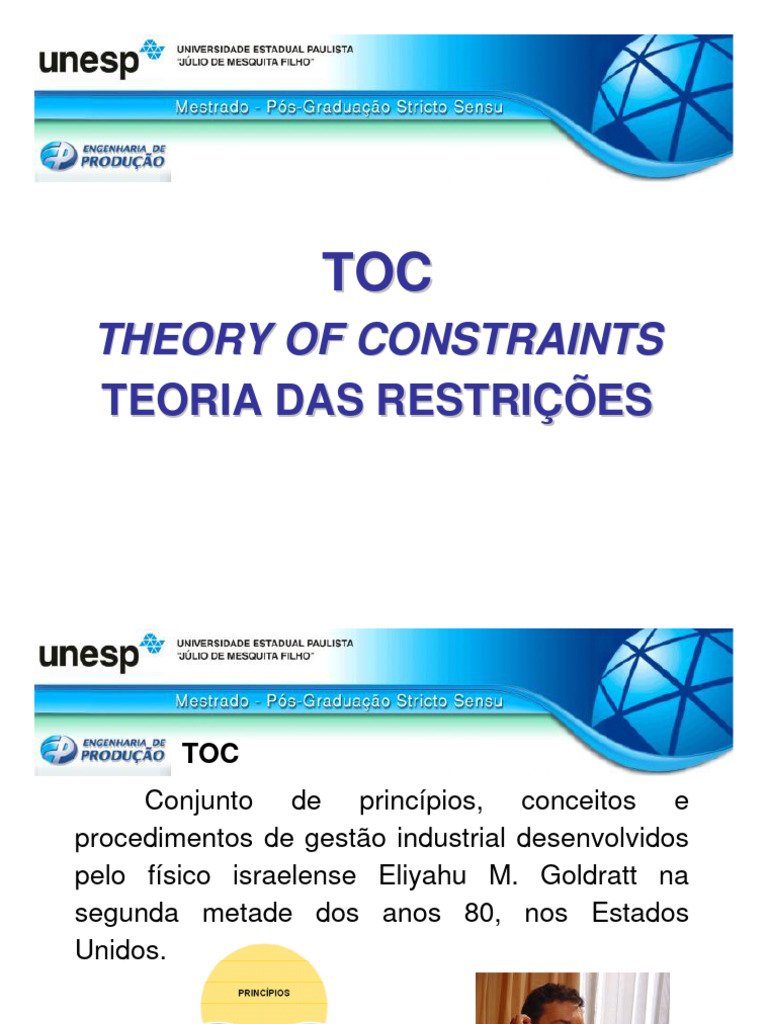 Apresentacao TOC | PDF