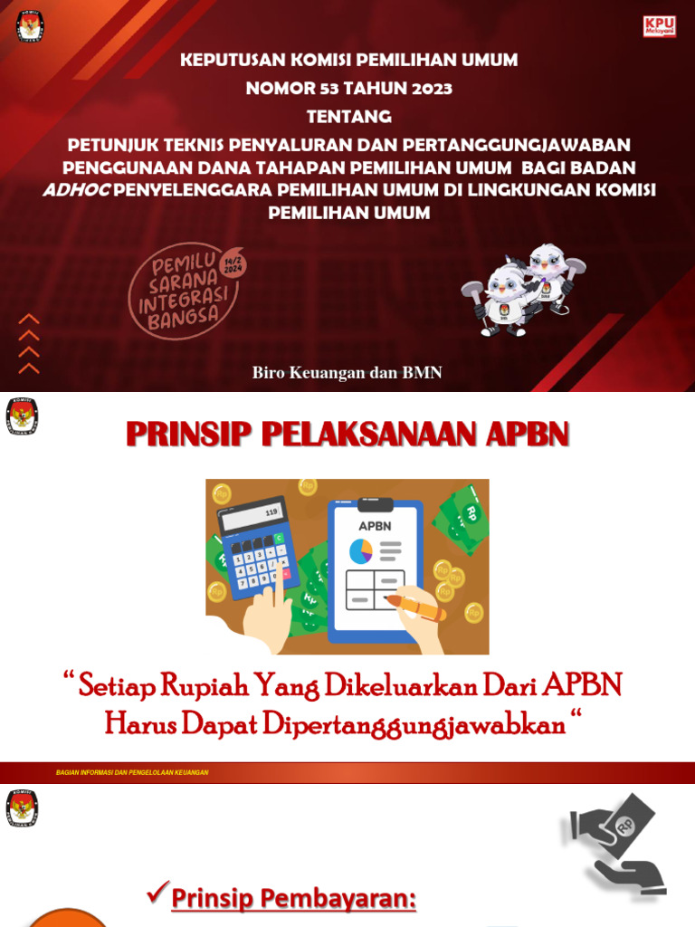 Paparan Juknis Badan Adhoc Kpts - 53 DN | PDF