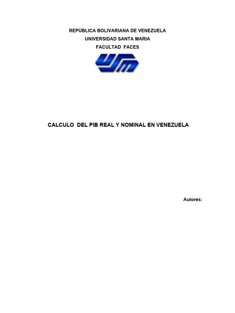 Trabajo Del Pib Pdf Producto Interno Bruto Inflación