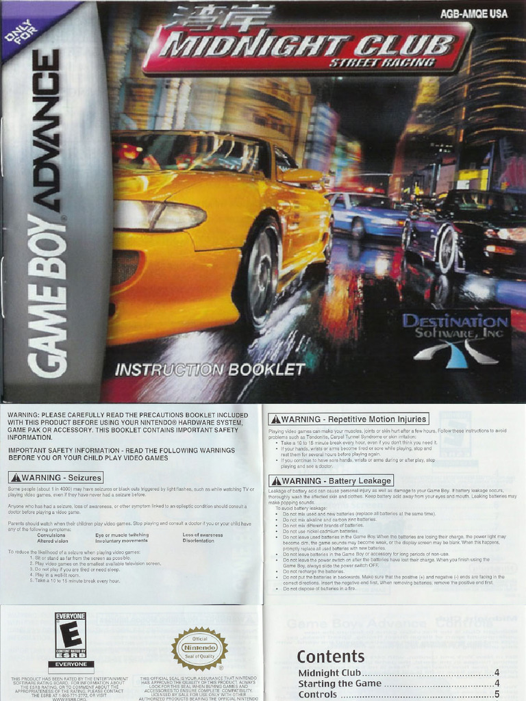 Midnight Club - Street Racing (USA) | PDF