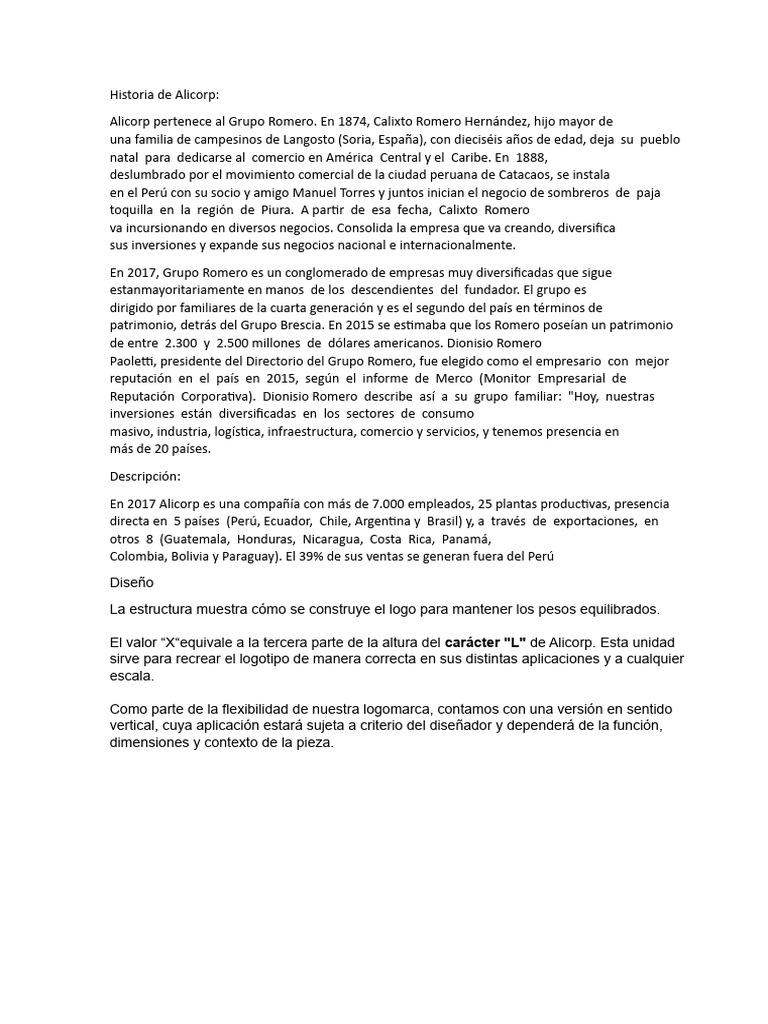 Historia de Alicorp | PDF | Perú | Américas