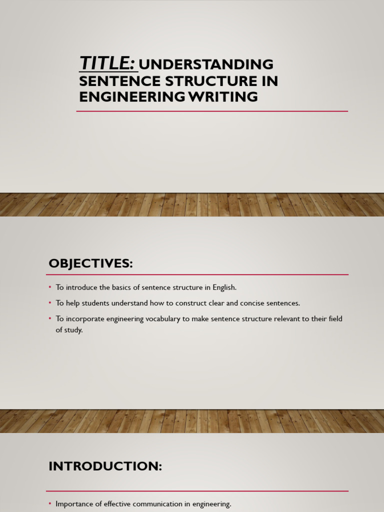 Sentence Structure Engineering | PDF | Subject (Grammar) | Sentence ...
