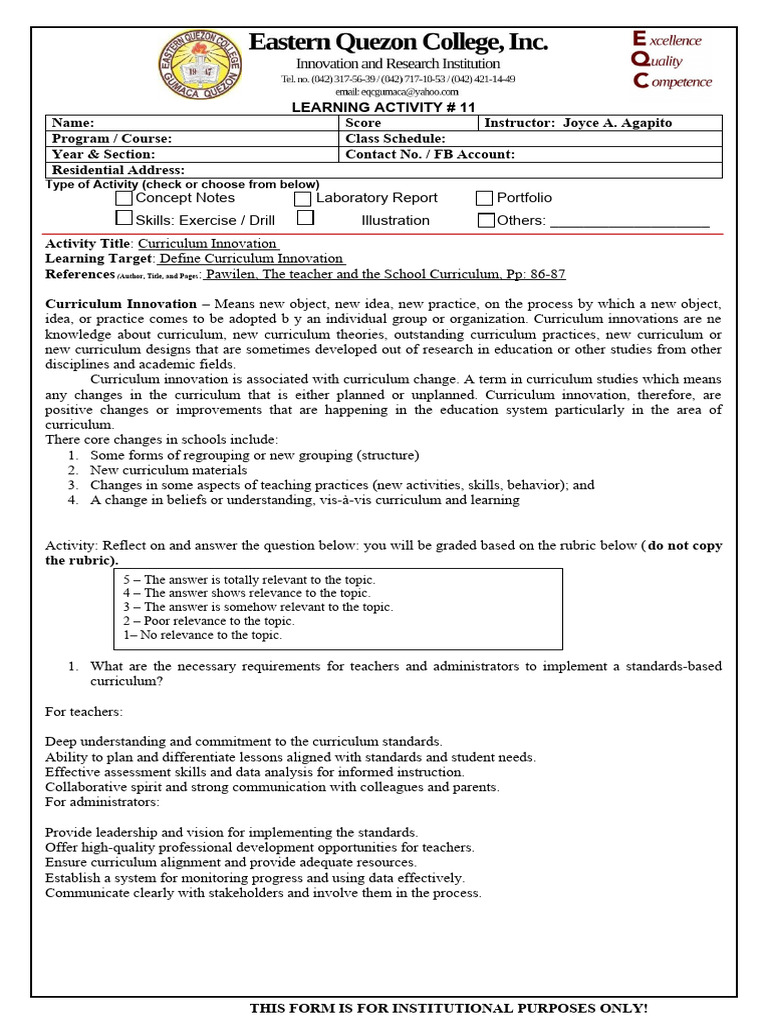 Teacher & Curriculum | PDF | Educational Assessment | Curriculum