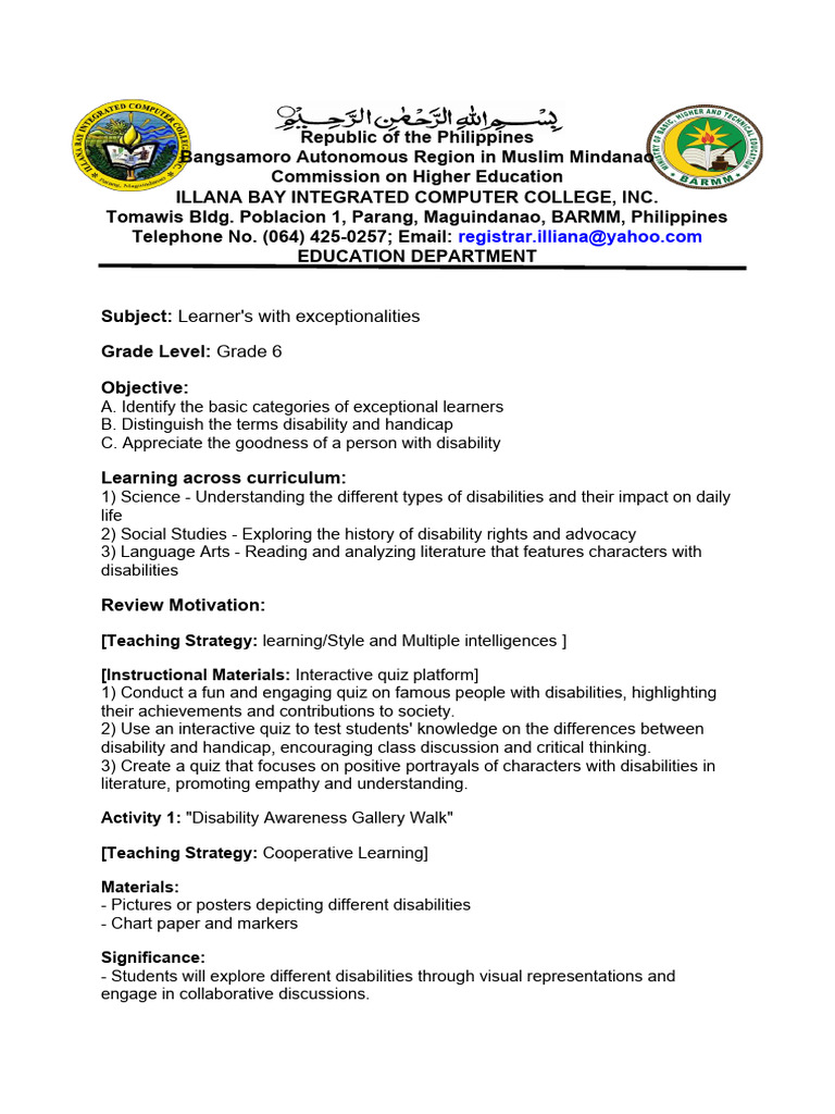 Learning 4a's | PDF | Disability | Learning