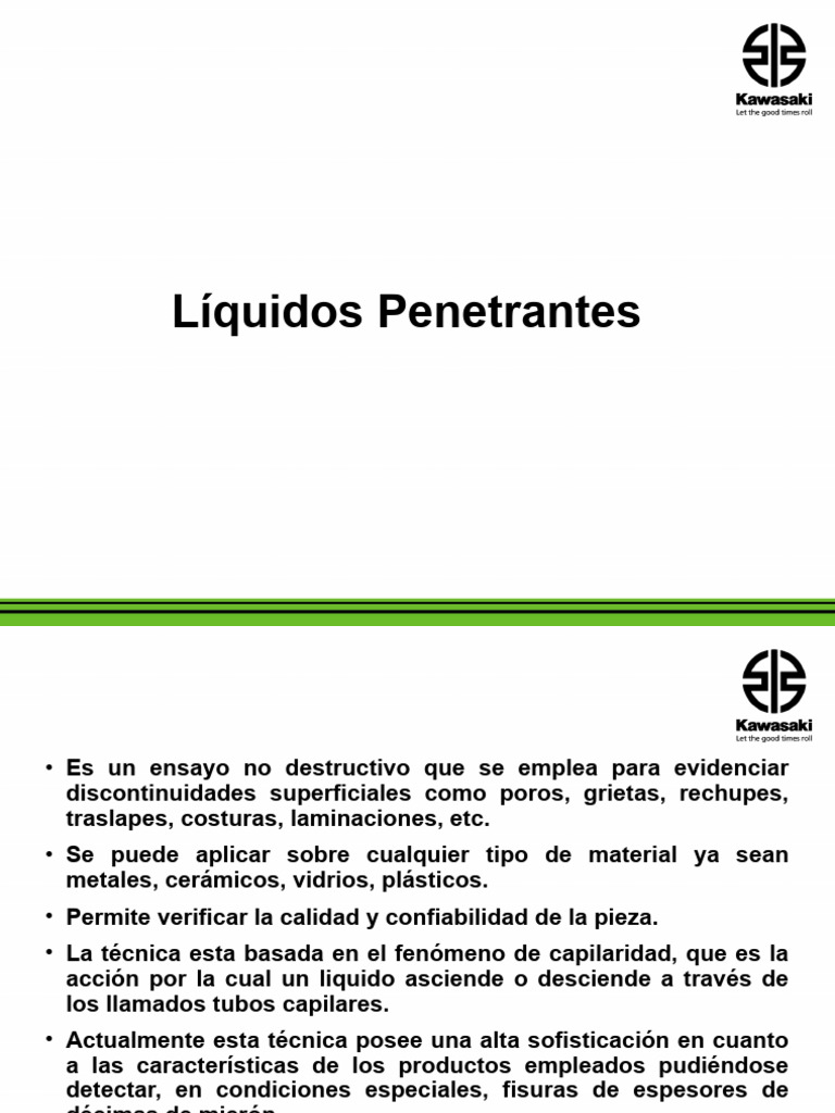 Liquidos Penetrantes | PDF | Líquidos | Pruebas no destructivas