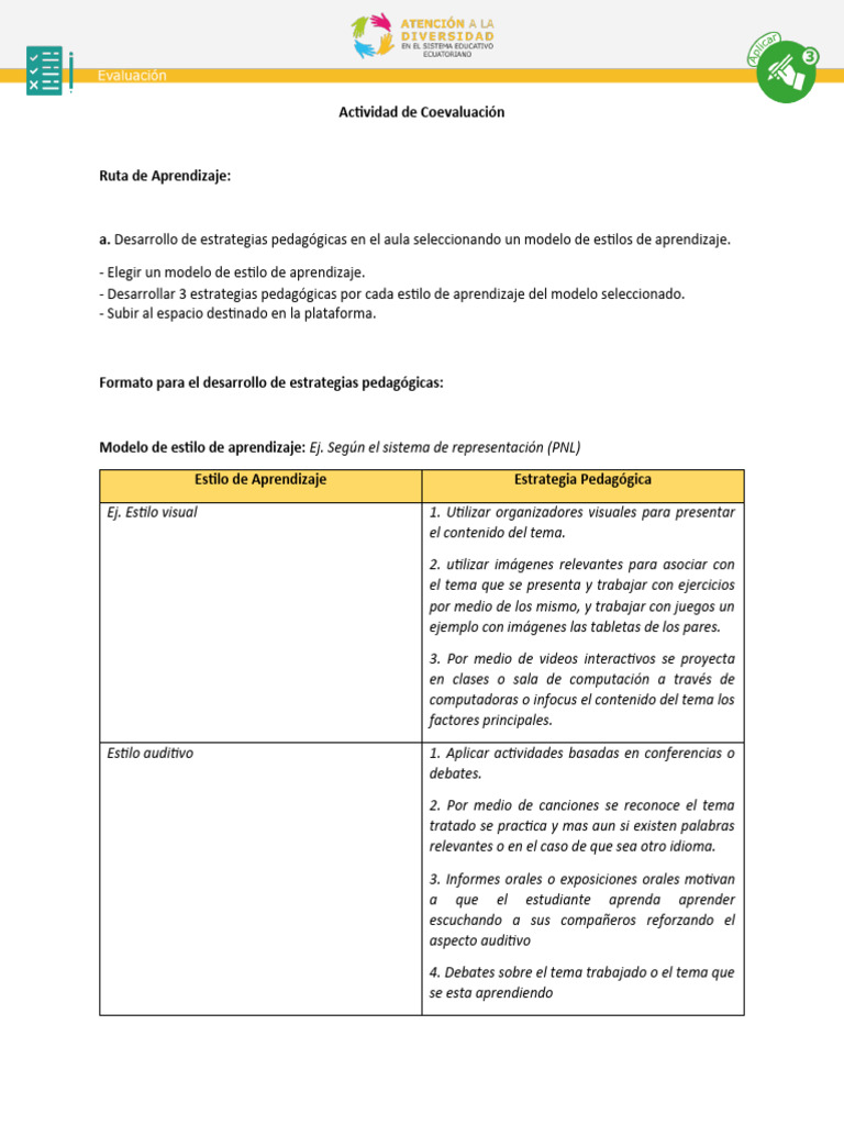 Estrategias para Estilos de Aprendizaje | PDF | Aprendizaje ...