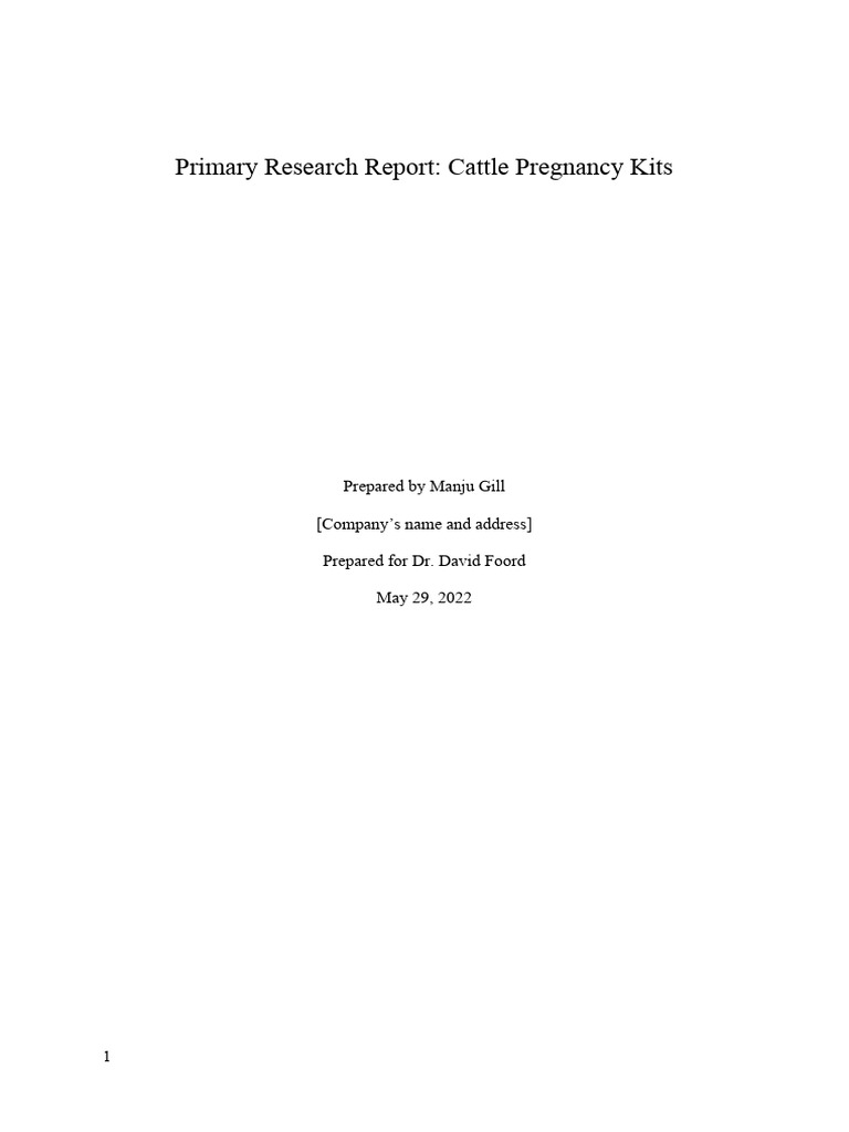 CPK Research Report | PDF | Cattle | Dairy