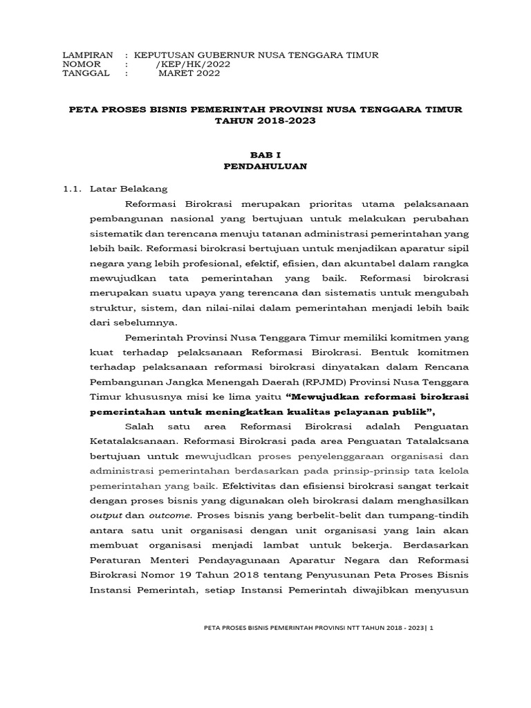 Peta Probis Dp3a Prov NTT Final | PDF