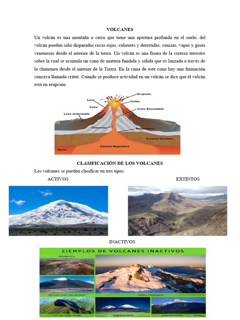 Tipos y Formación de Volcanes | PDF