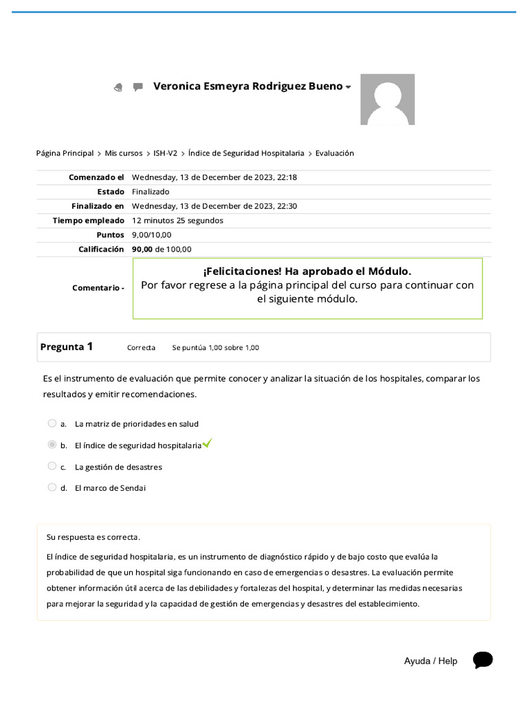 Evaluación 1er Modulo OPS | PDF | Hospital | Reducción de Desastres