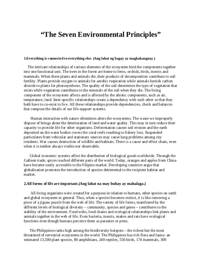 7 Principles of Government | PDF | Water Conservation | Sanitation