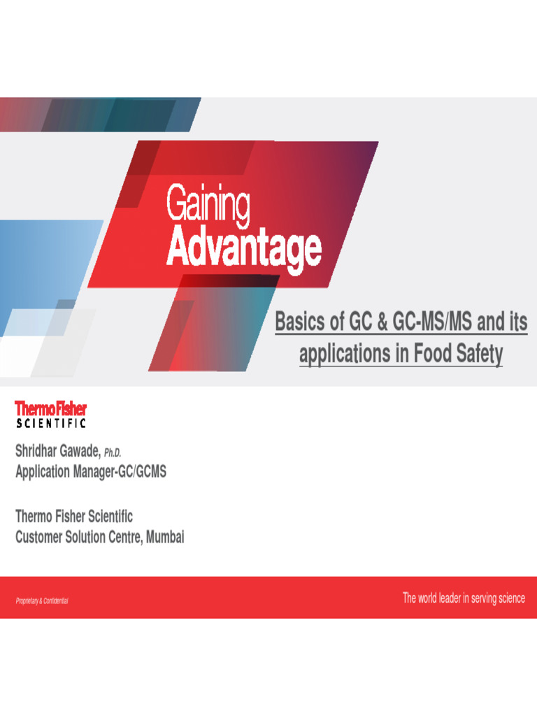 GC & GC-MS/MS Basics for Food Safety | PDF | Gas Chromatography–Mass Spectrometry | Gas ...