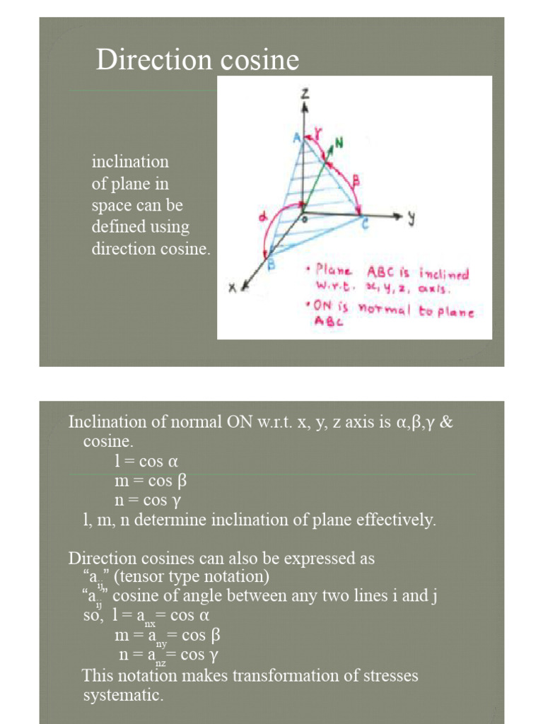 Direction Cosines | PDF | Geometry | Classical Mechanics