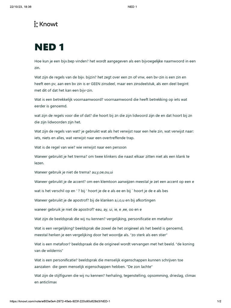 Ned 1 | PDF