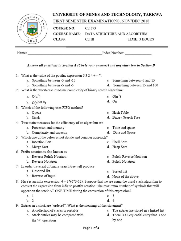 CE_373E_updated | PDF | Time Complexity | Algorithms And Data Structures