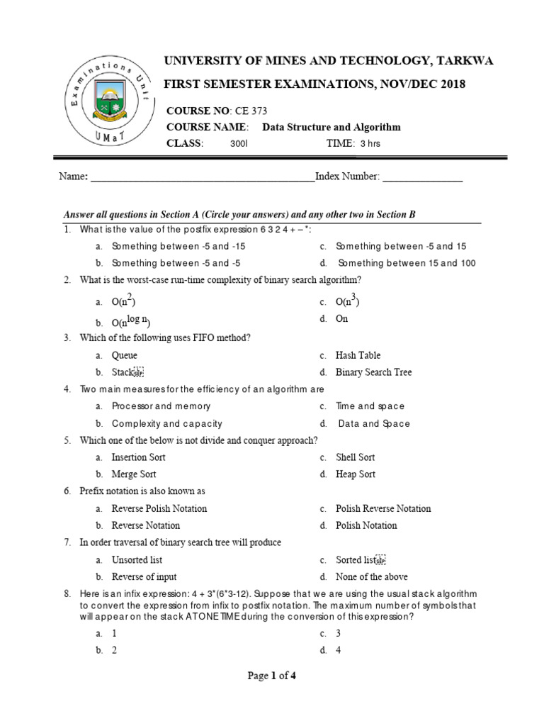 Ce 373 2 | PDF | Time Complexity | Algorithms And Data Structures