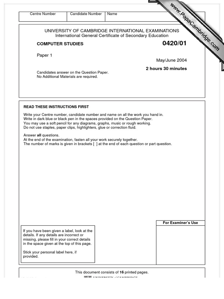 Computer Studies | PDF