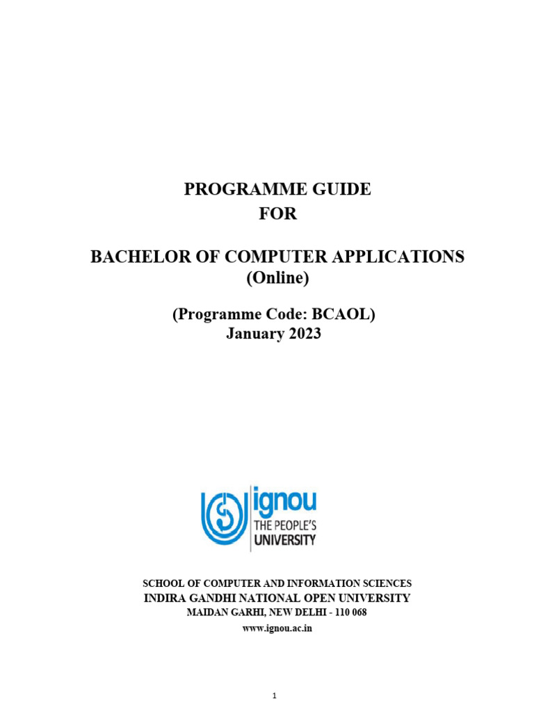 BCAOL Programme Guide Final | Download Free PDF | Determinant | Complex ...