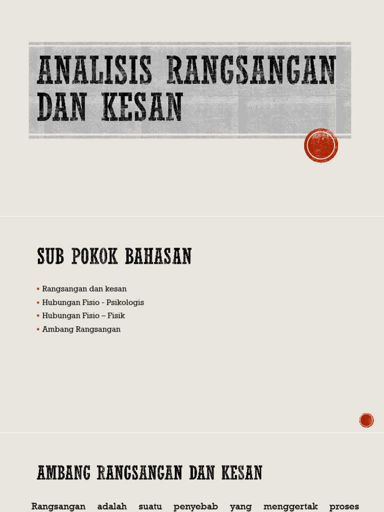 Rangsangan dan Ambang Kesadaran Indera | PDF | Sains & Matematika