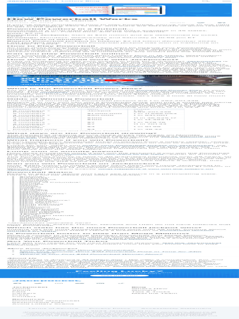 How Does Powerball Work Lottery Blog | PDF | Powerball | Mega Millions