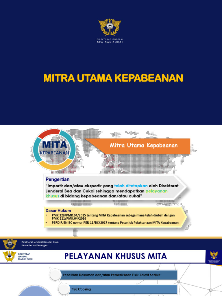 Bahan Ajar Mitra Utama (MITA) Kepabeanan | PDF