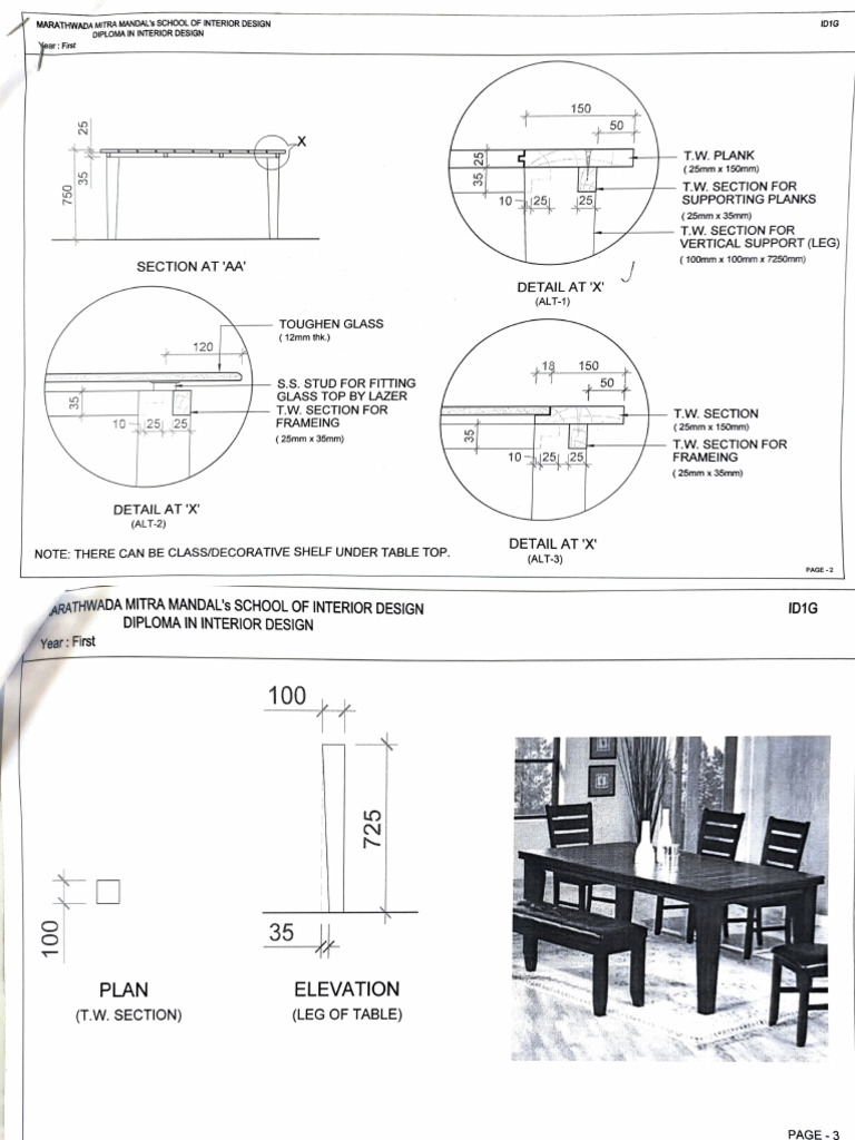 Dinning Chair and Table | PDF